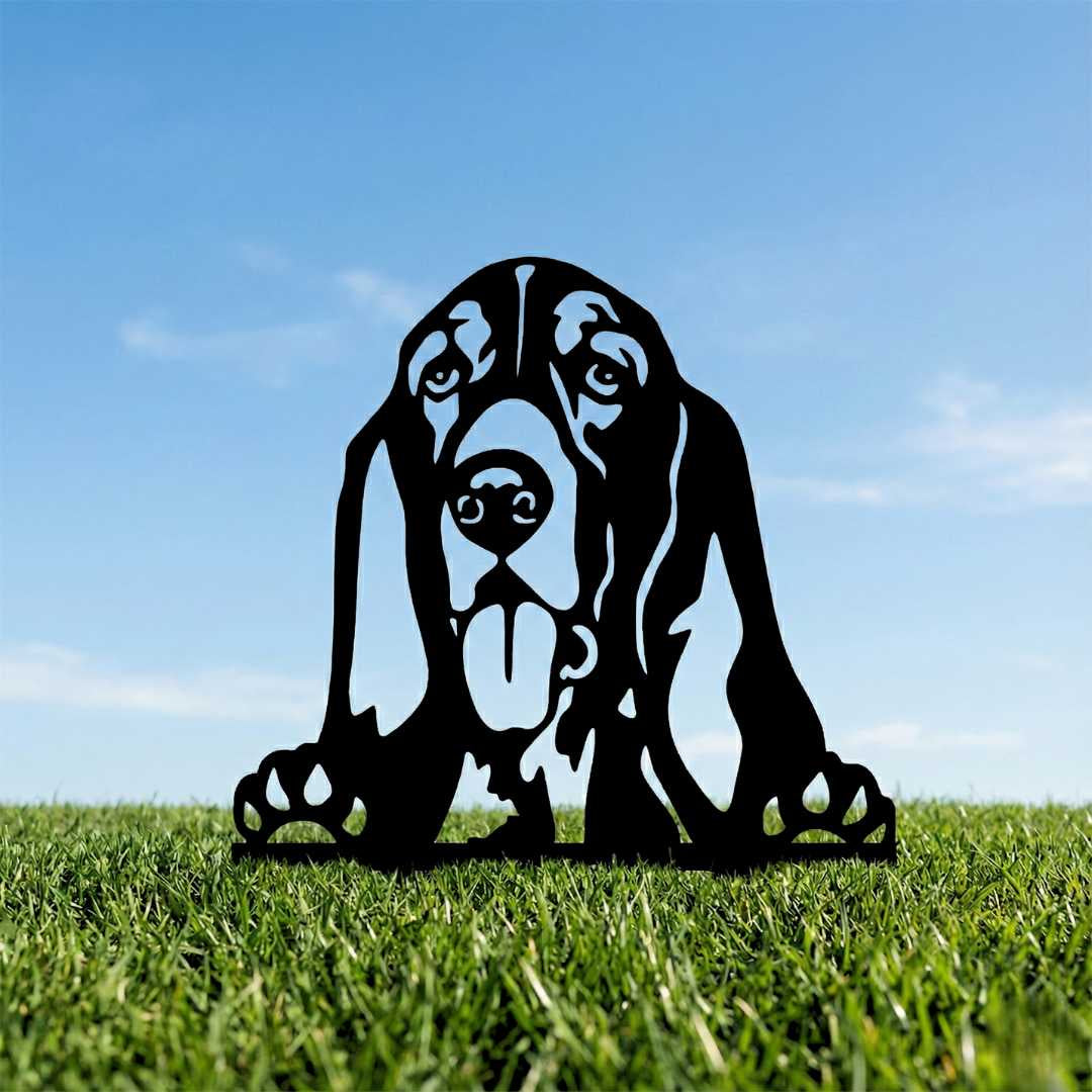 Basset Hound Head | Garden Décor – Art on Steel