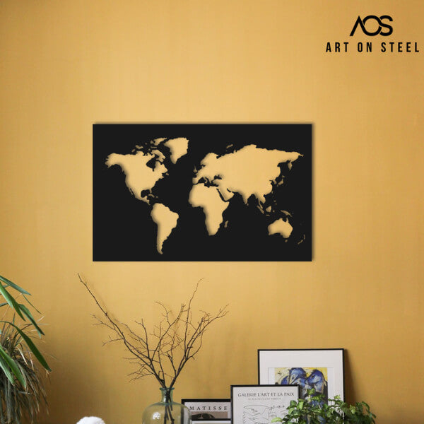 World Map Steel Art – Art on Steel